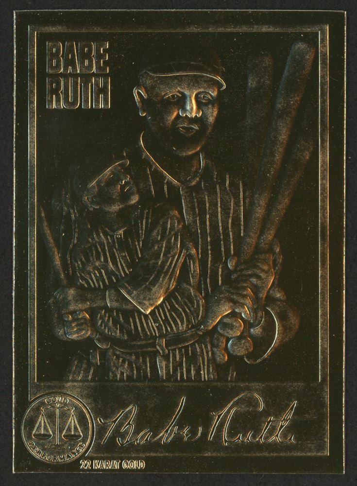 Babe Ruth 22kt Gold Performance Baseball Card