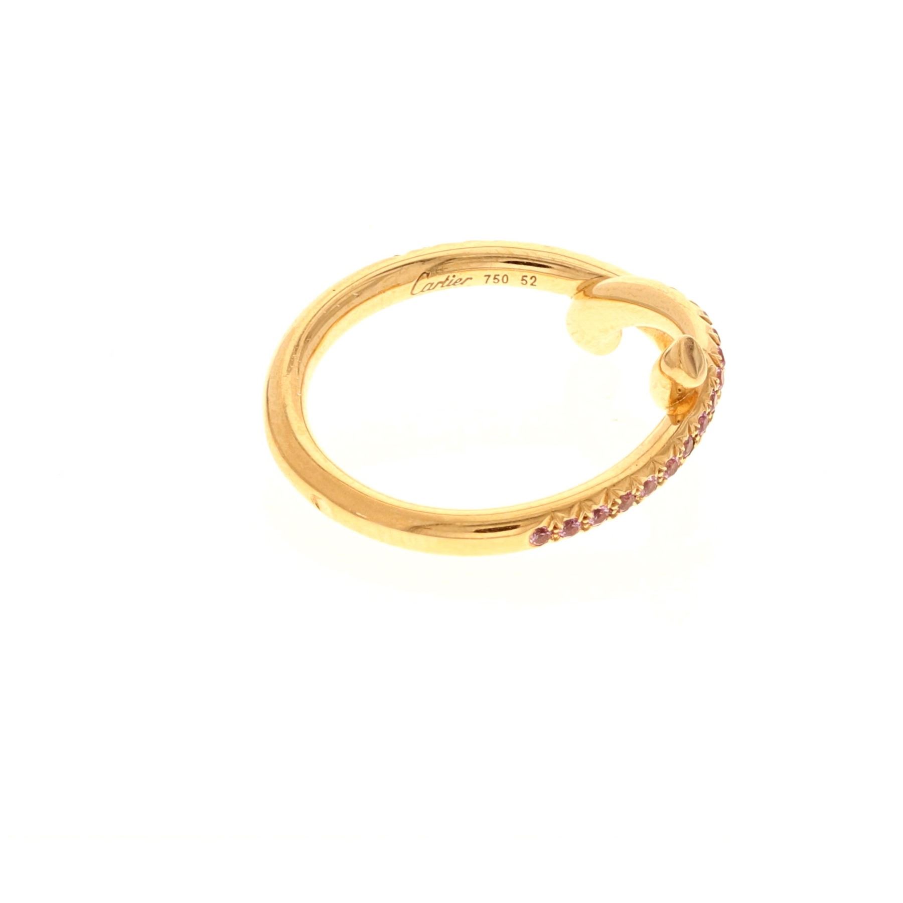 RING: [1] 18 karat rose gold Entrelaces ring by Cartier set with 30 ...