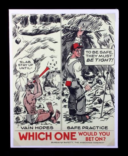 Original Anaconda Company Mining Safety Poster