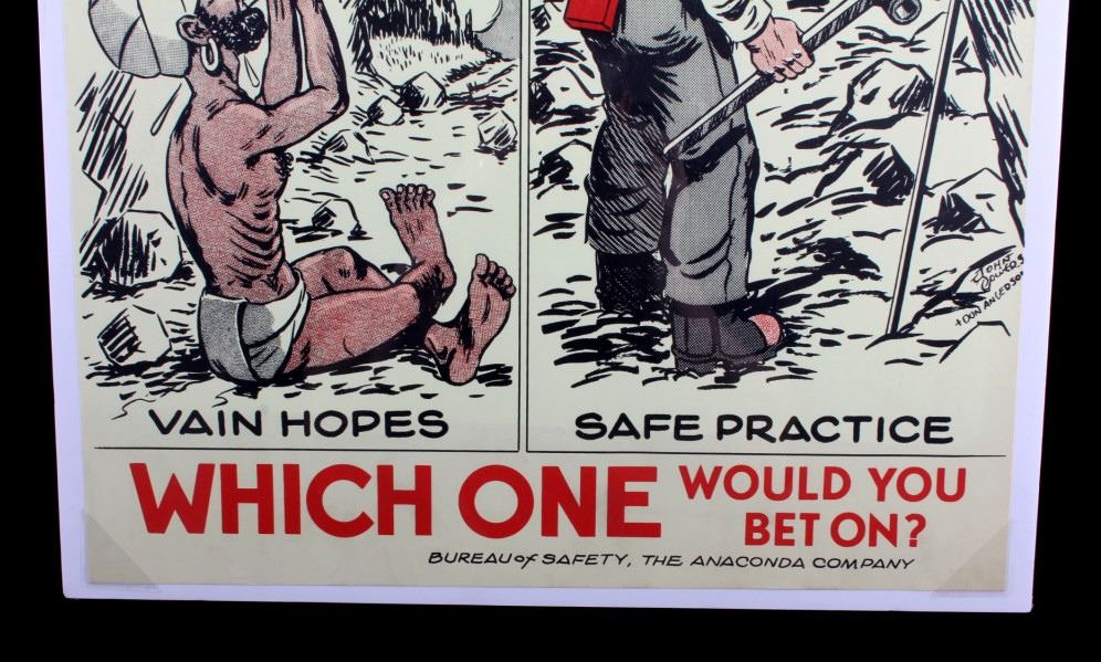 Original Anaconda Company Mining Safety Poster
