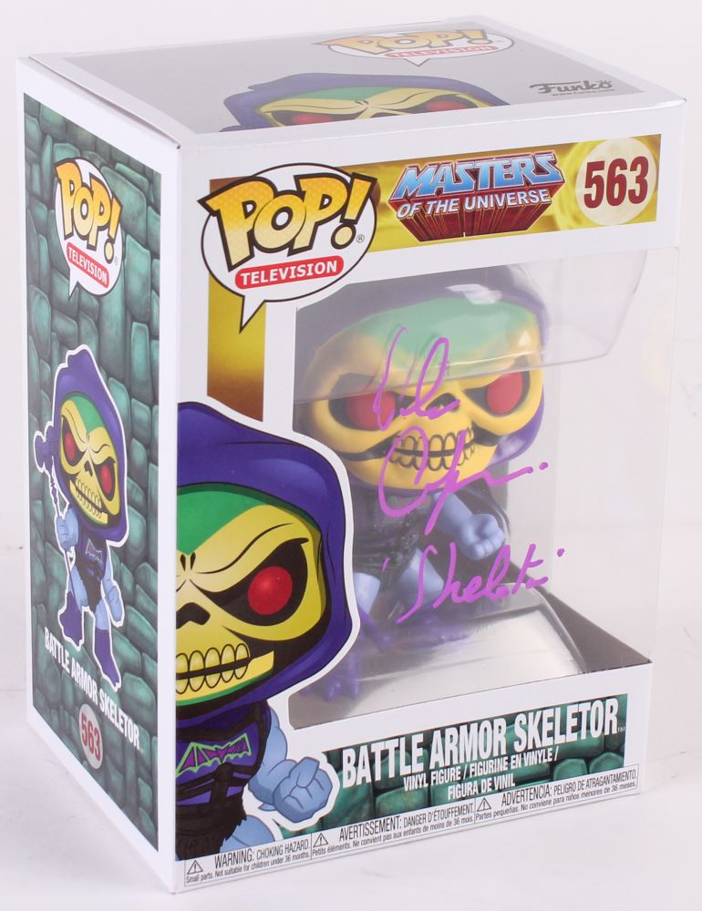 Alan Oppenheimer Signed "Battle Armor Skeletor" #563 Masters of the Universe Funko Pop Television Vi