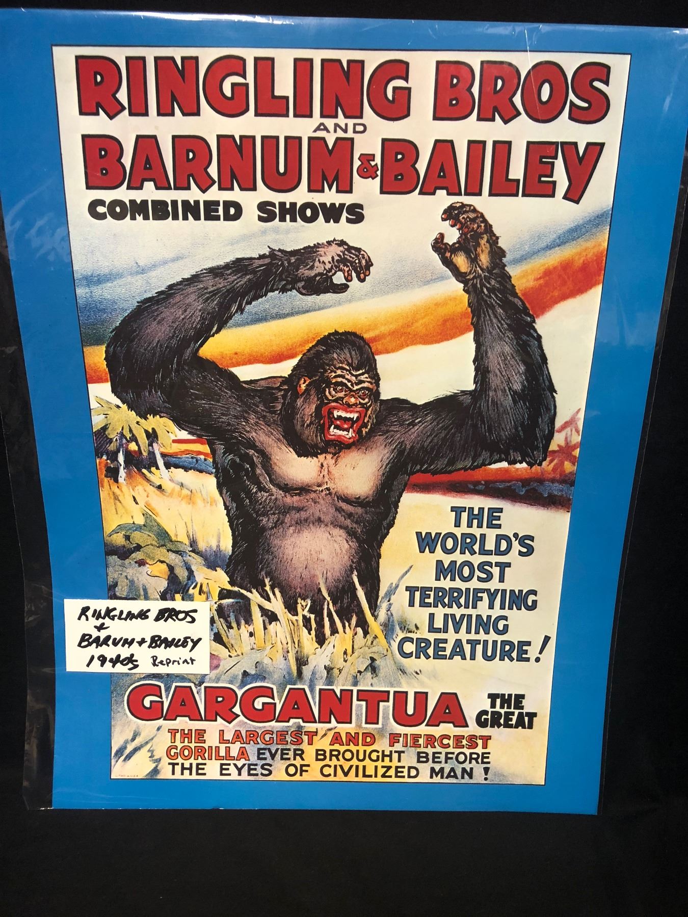 RINGLING BROS AND BARNUM & BAILEY CIRCUS POSTER (1940'S) REPRINT
