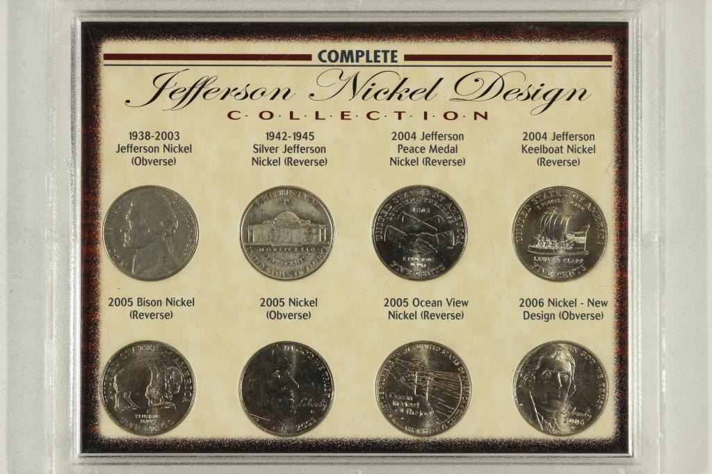 COMPLETE JEFFERSON NICKEL DESIGN COLLECTION