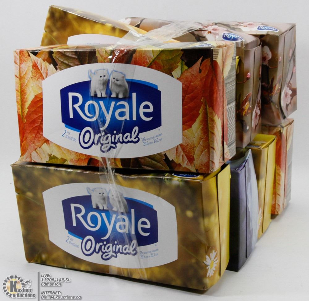 8 BOXES OF ROYAL ORIGINAL FACIAL TISSUES
