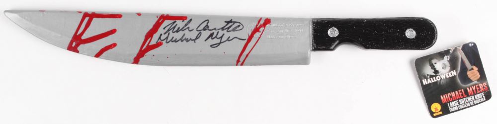 Nick Castle Signed "Halloween" Replica Butcher Knife Inscribed "Michael ...