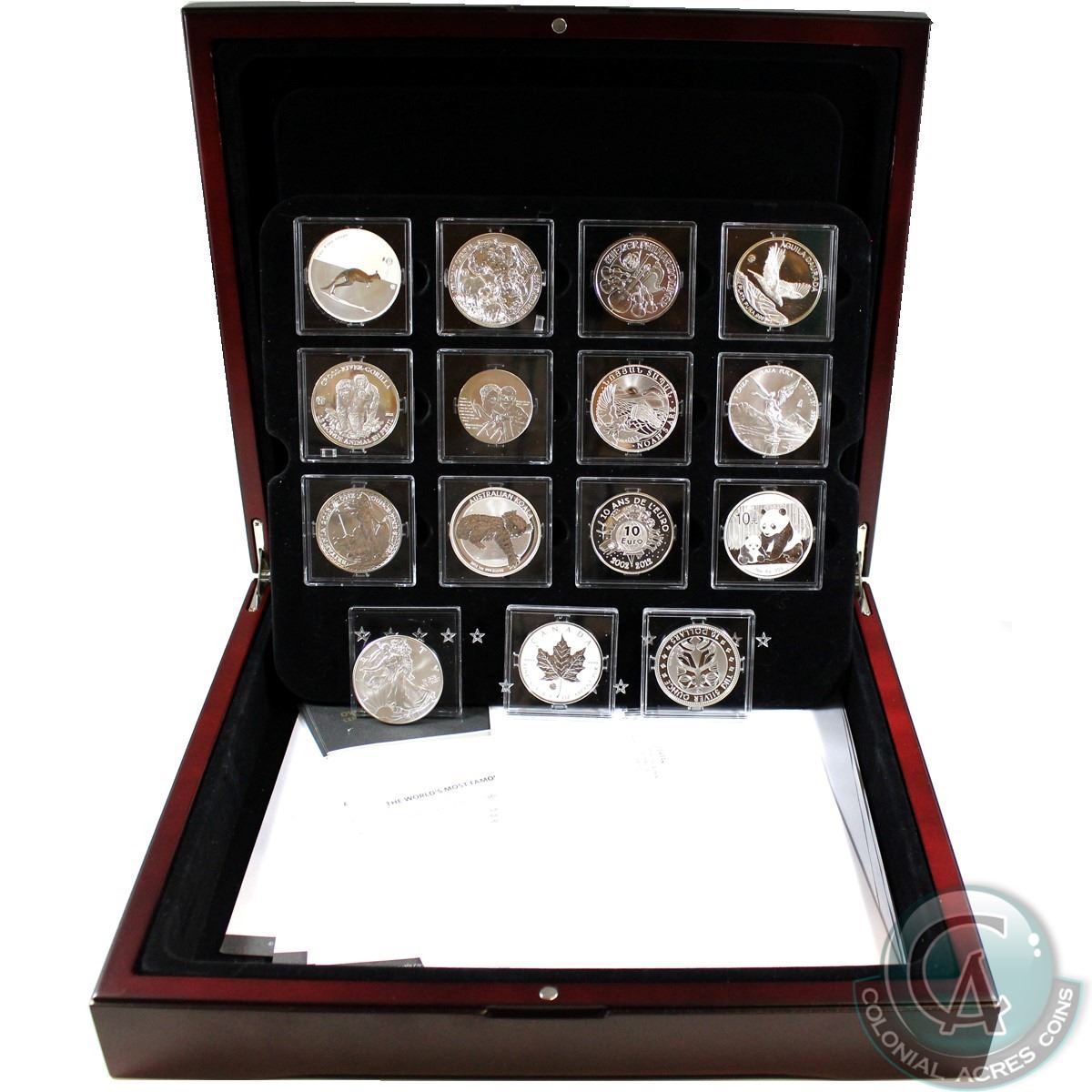 2012 Fabulous 15 World's Most Famous Silver 15-Coin Set in Deluxe ...