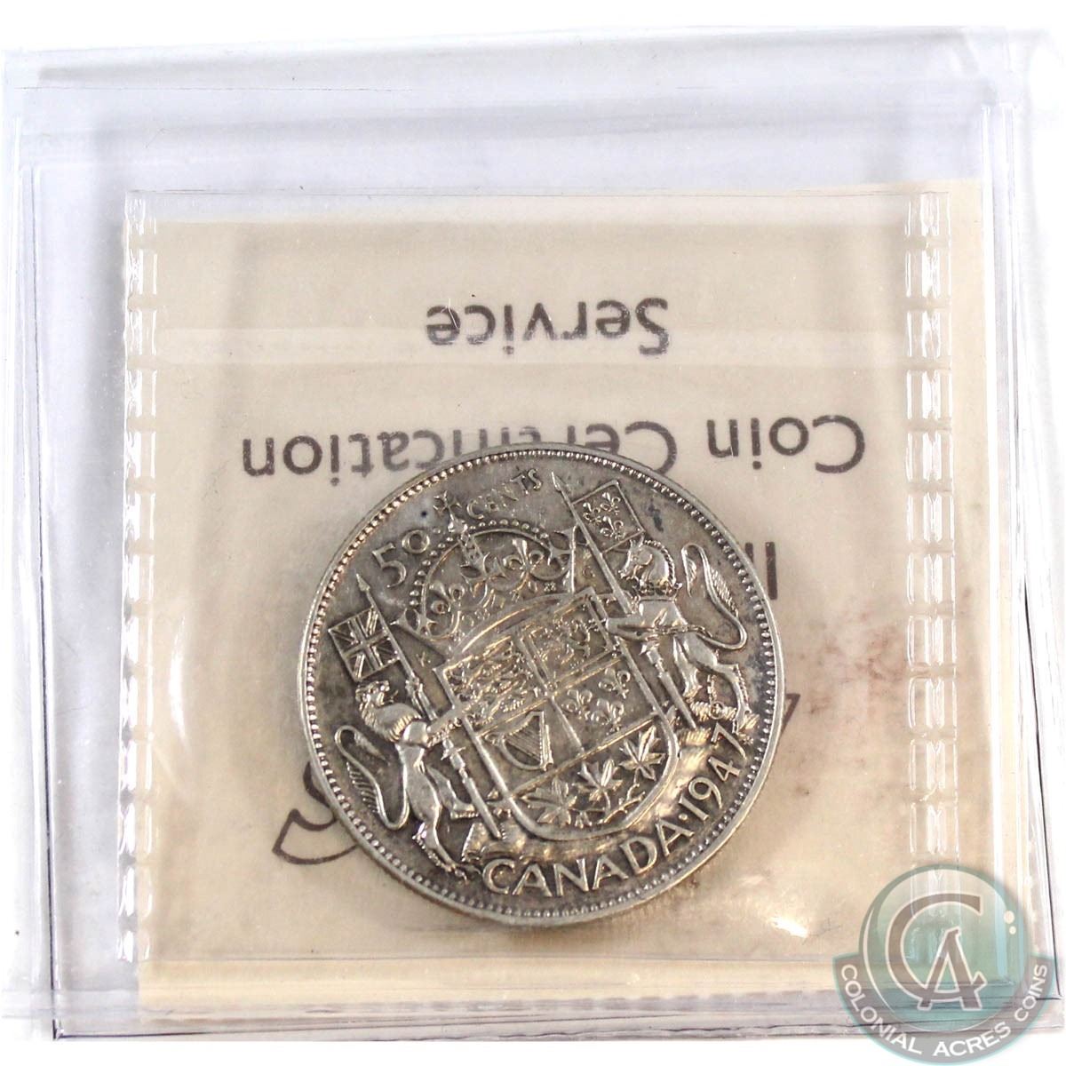 1947 Canada 50-cent Maple Leaf ICCS Certified VF-30