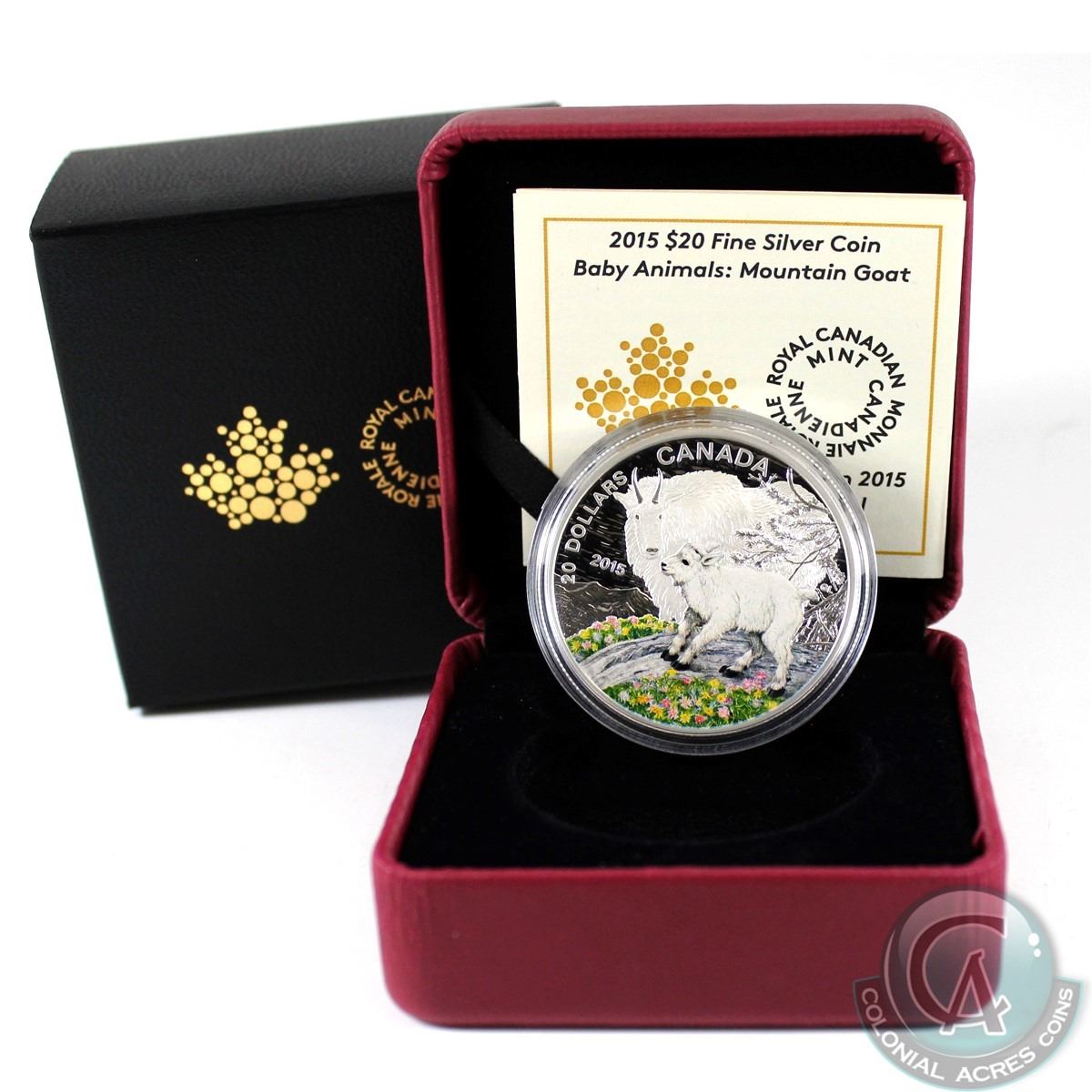 2015 Canada $20 Baby Animals - Mountain Goat Baby Fine Silver Coin (TAX ...