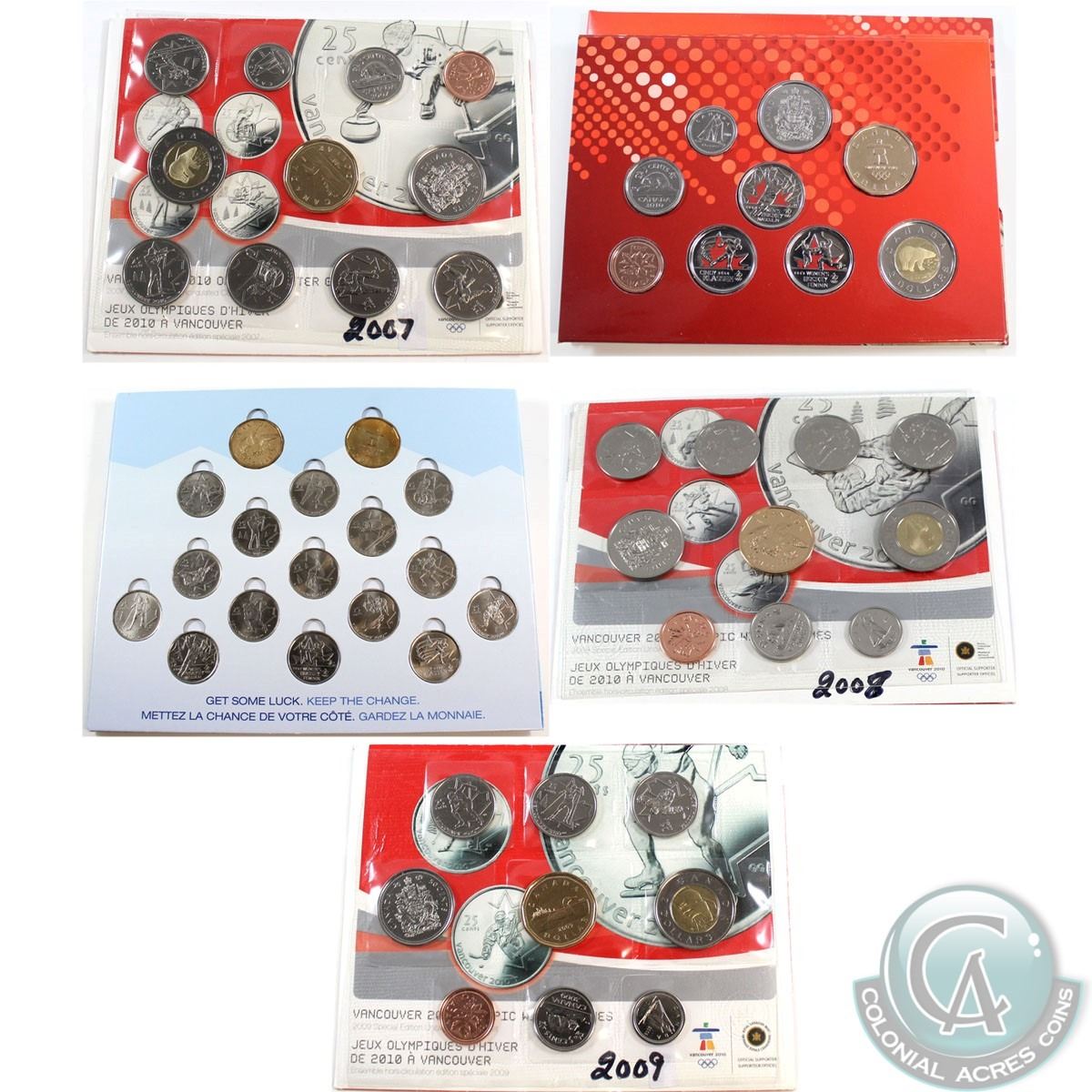 2007-2010 Canada Olympic Coin Set Collection. You will receive: 2007 ...