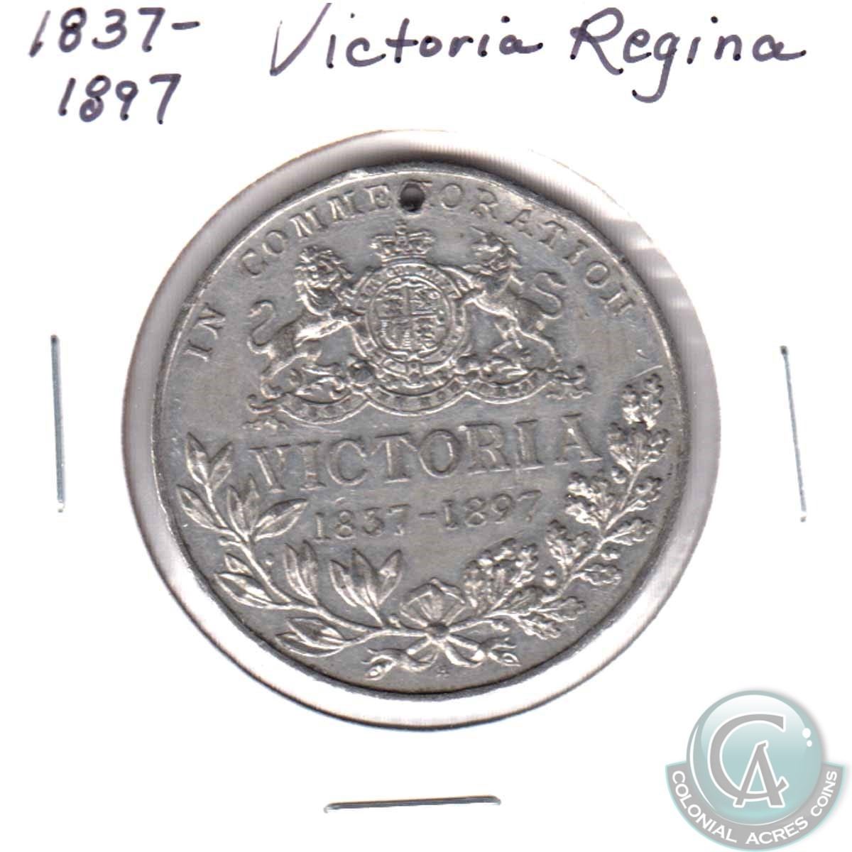 1837-1897 In Commemoration of Queen Victoria Medallion. 39mm diameter.
