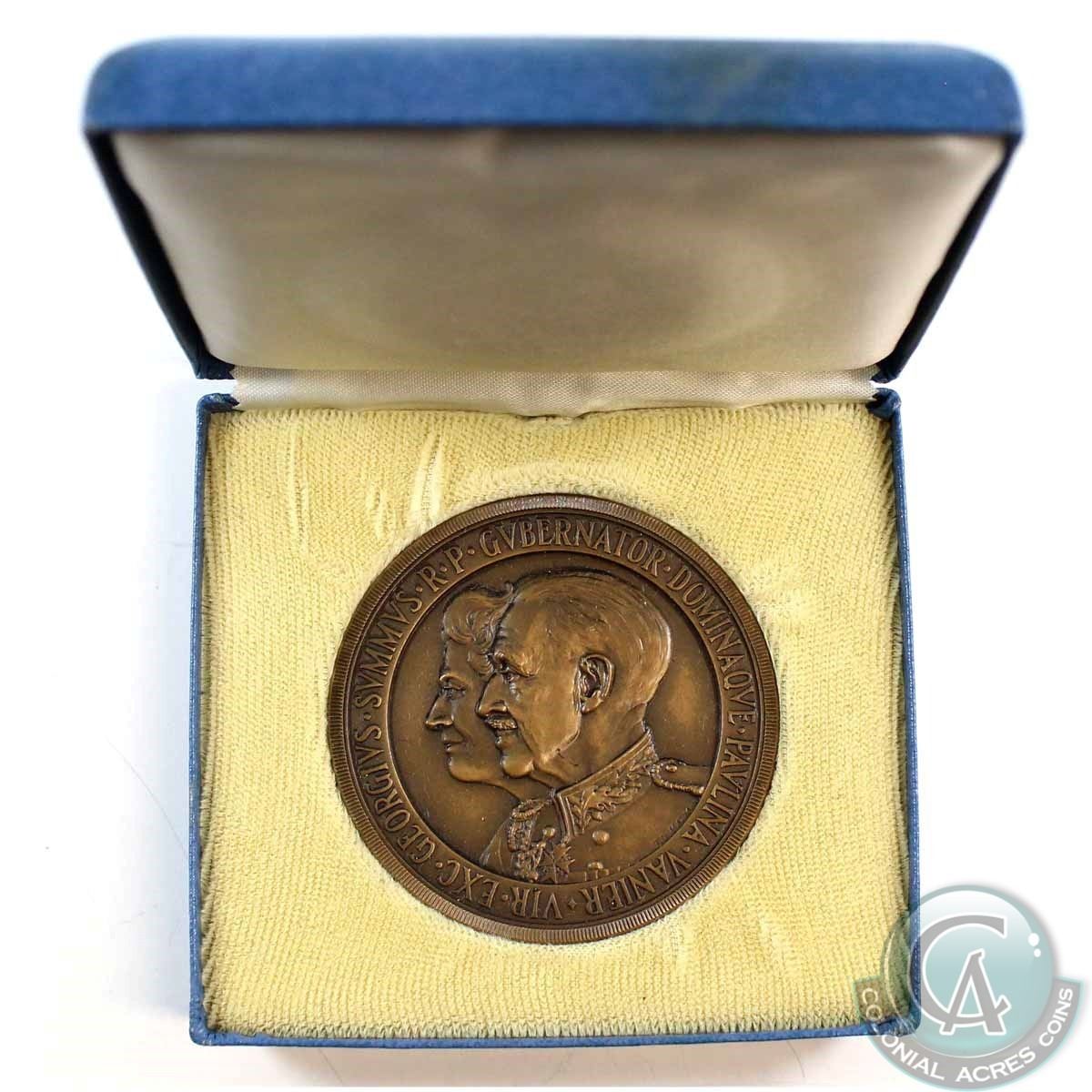 Canada Governor General Vanier Medal in Original Blue Display Box. The ...