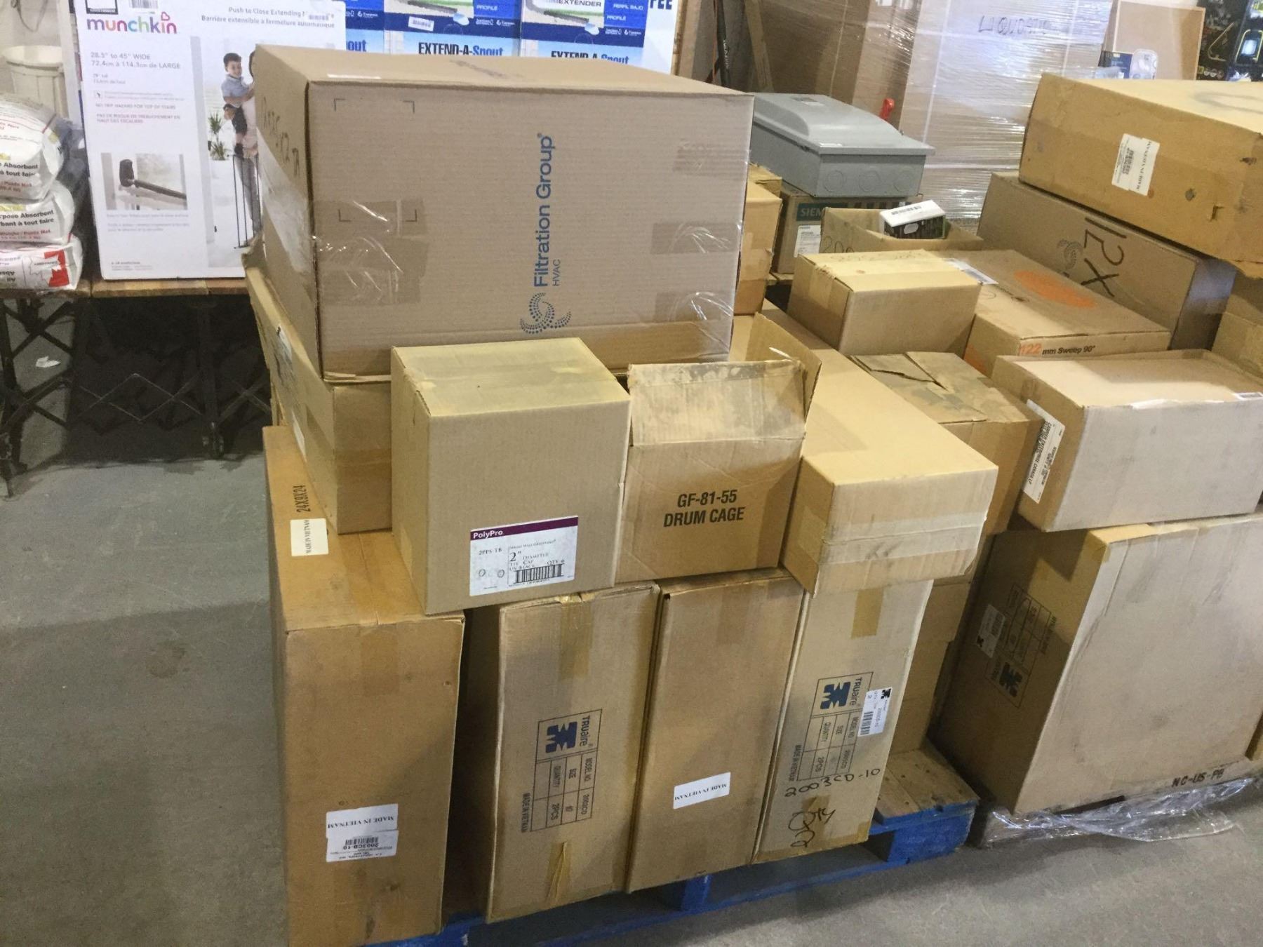 Pallet of Miscellaneous HVAC Materials, Vent Caps, Parts, Ect.