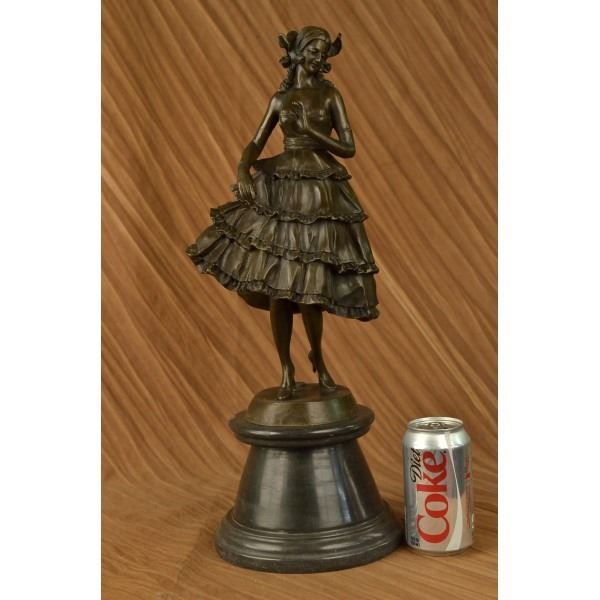 Classic Well Dressed Lady Bronze Sculpture