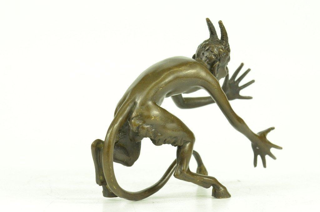 Satyr Chasing Nymph Bronze Sculpture