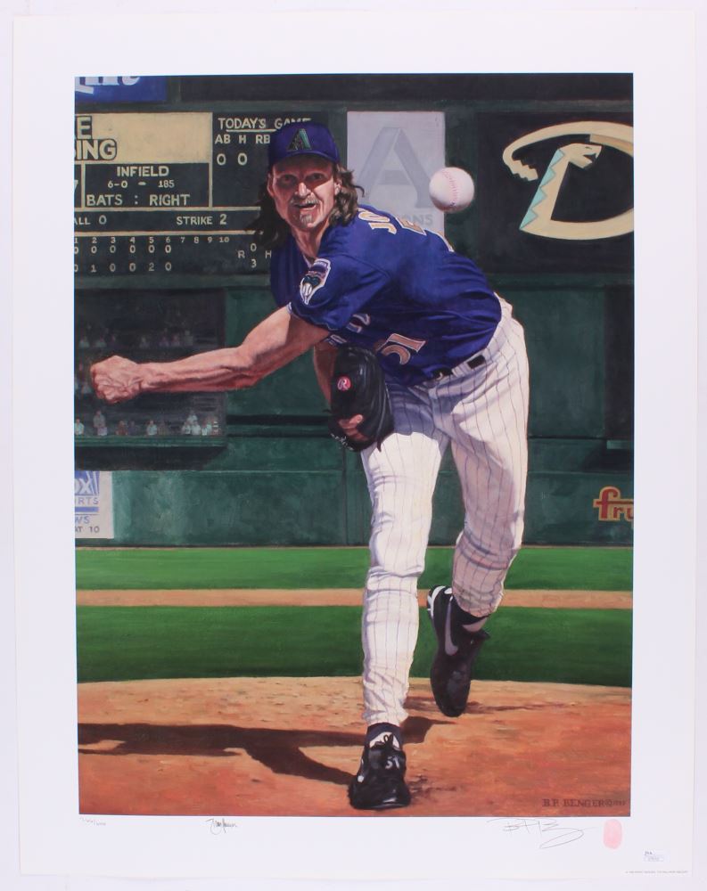 Randy Johnson Signed Diamondbacks 22x28 Limited Edition Lithograph (JSA ...