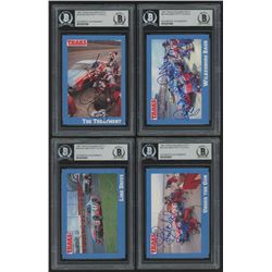 Lot of (4) Richard Petty Signed 1991 Traks Racing Cards with (1) #33 in ...