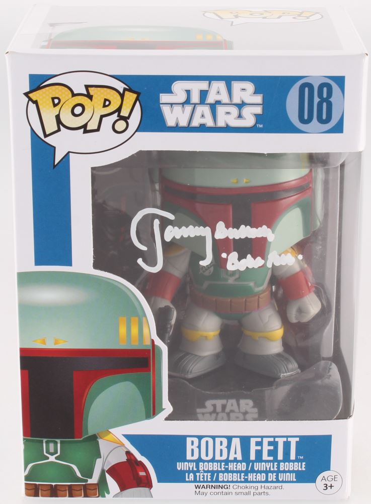 Jeremy Bulloch Signed "Boba Fett" #08 Star Wars Funko Pop Bobble-Head ...