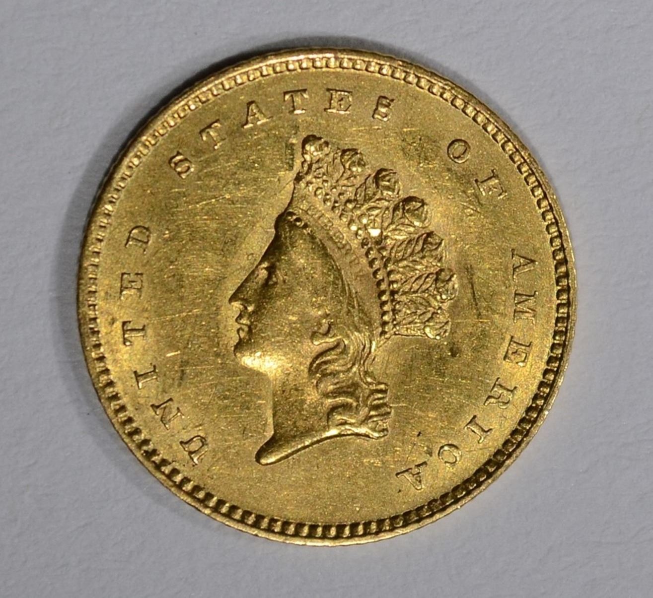 1854 GOLD $1 DOLLAR TYPE 2 CH BU