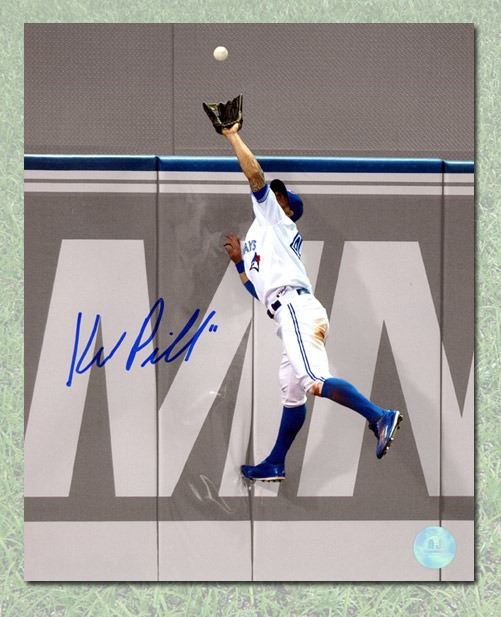 Kevin Pillar Toronto Blue Jays Autographed Spiderman Fence Catch 8 x 10 ...