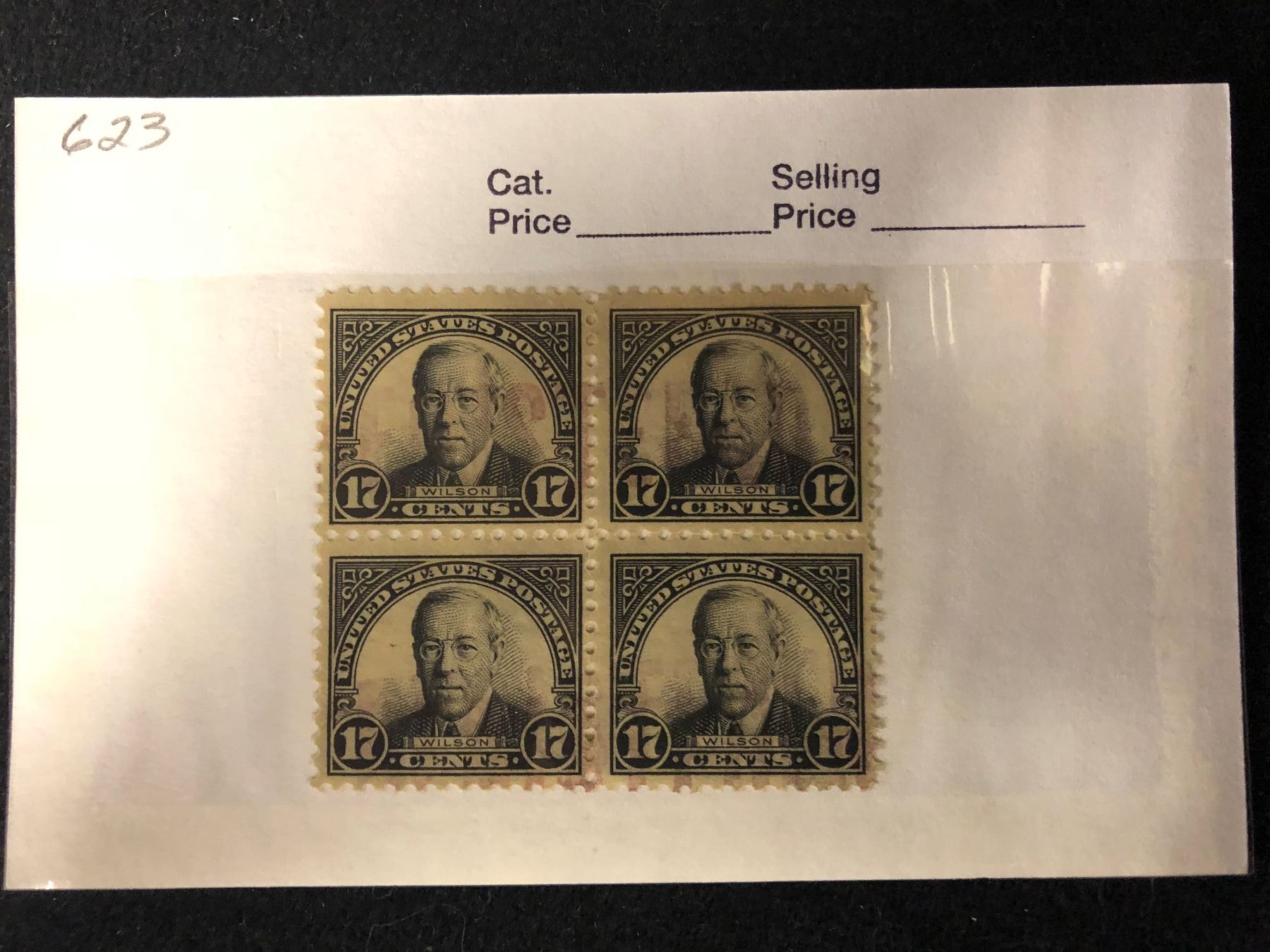 Wilson Black Vintage USA 17 Cent Stamp Lot