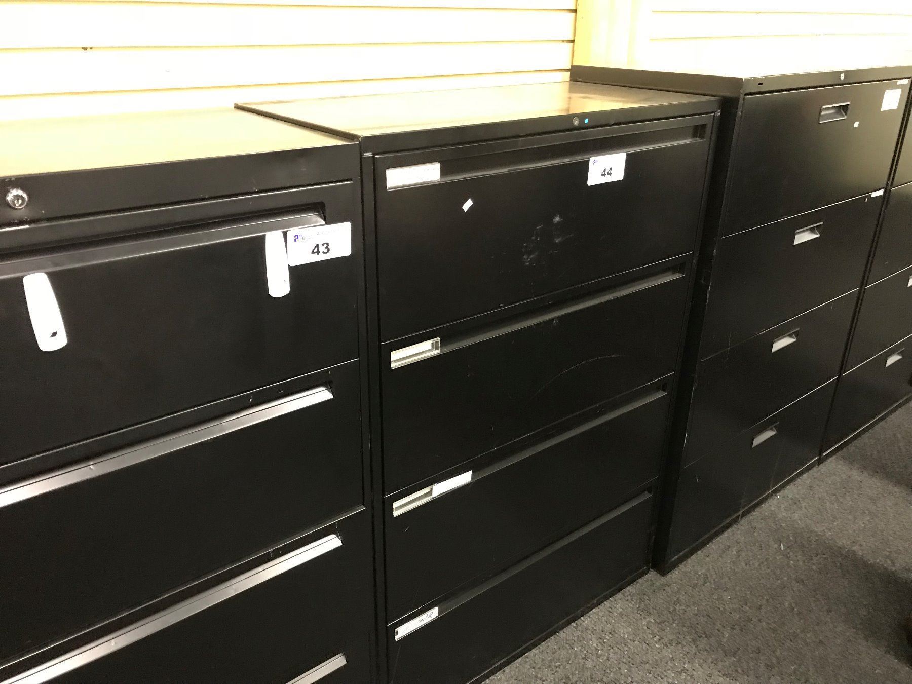 BLACK 4 DRAWER LATERAL FILE CABINET Able Auctions BLACK 4 DRAWER LATERAL FILE CABINET Able Auctions