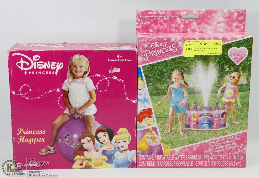 DISNEY PRINCESS HOPPER AND WATER SPRINKLER