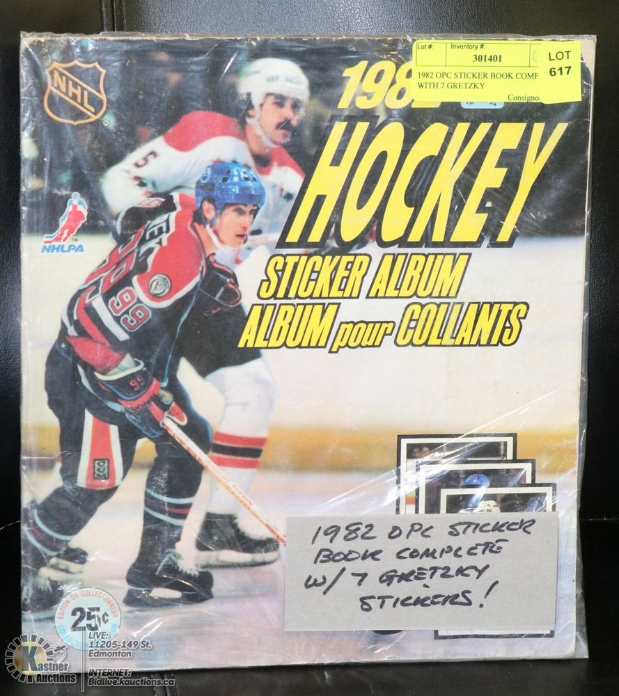 1982 OPC STICKER BOOK COMPLETE WITH 7 GRETZKY