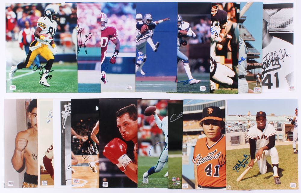 Lot Of (17) HOFer Superstar Signed 8x10 Photos With Joe Sewell, Al ...