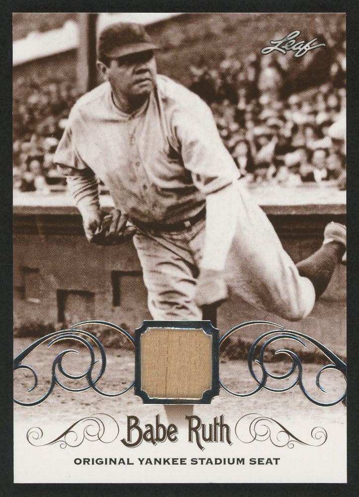 2016 Leaf Babe Ruth Collection Yankee Stadium Seat Silver #YS30 Babe Ruth