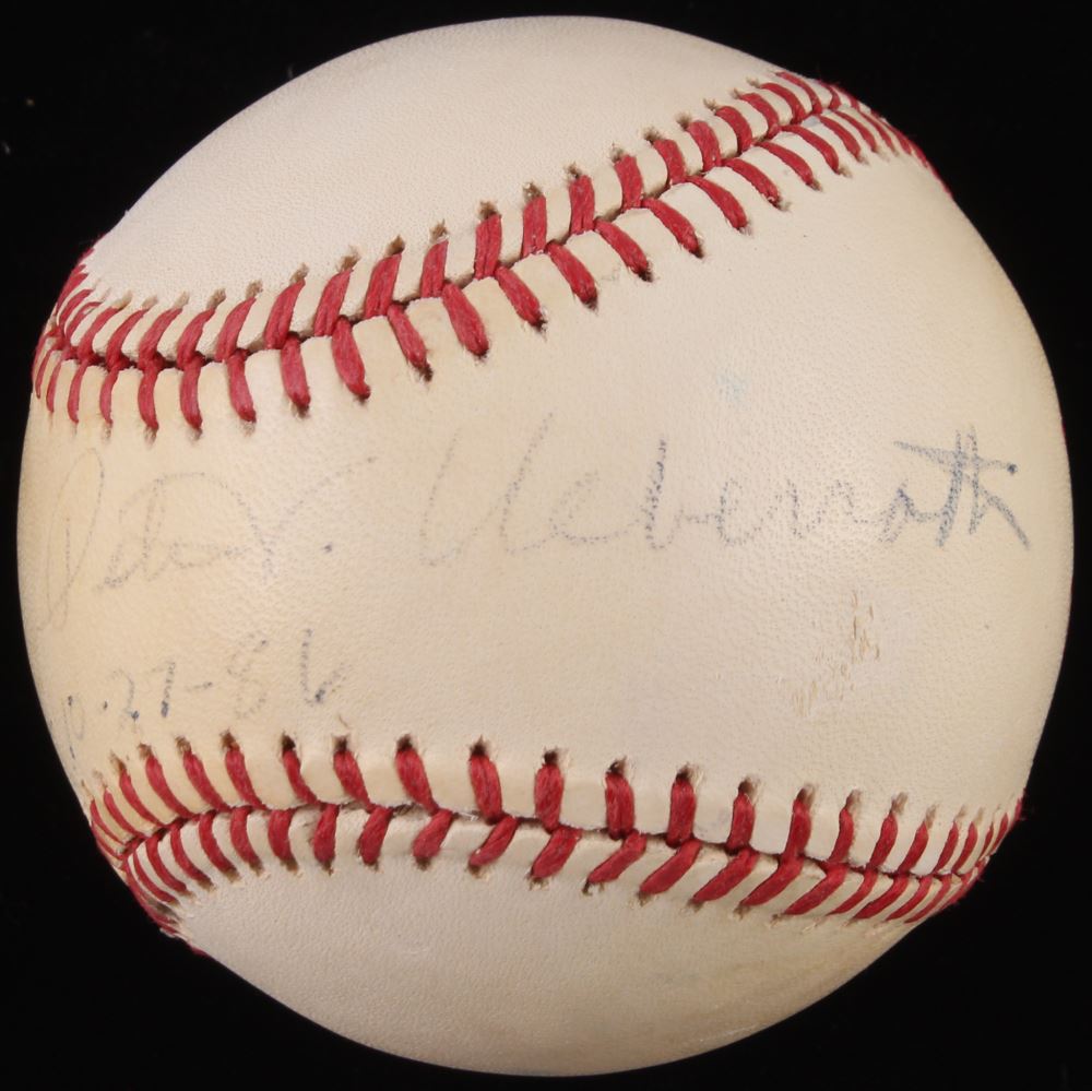Peter Ueberroth Signed 1986 World Series Baseball Inscribed "Thanks ...