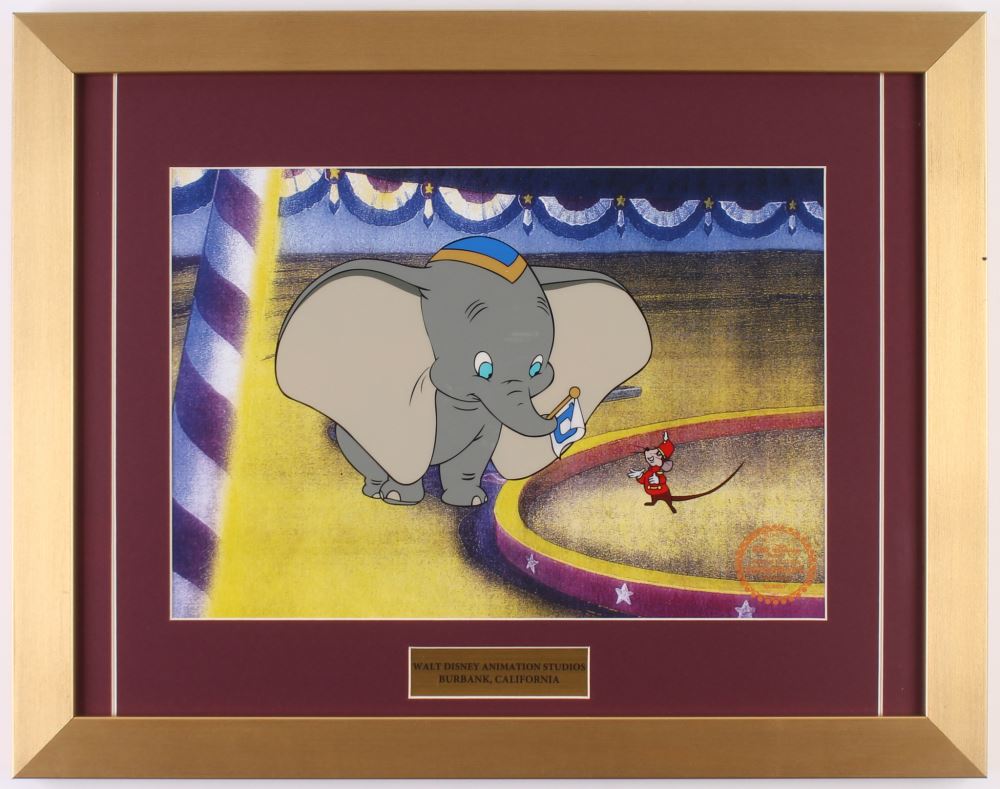 Walt Disney "Dumbo" 15x19 Custom Framed Limited Edition Serigraph Cel