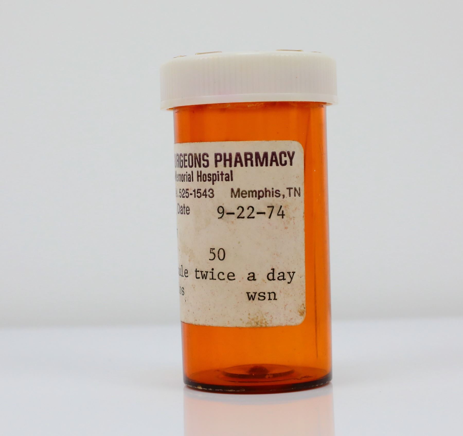 Elvis Presley's Prescription Pill Bottle W/LOA