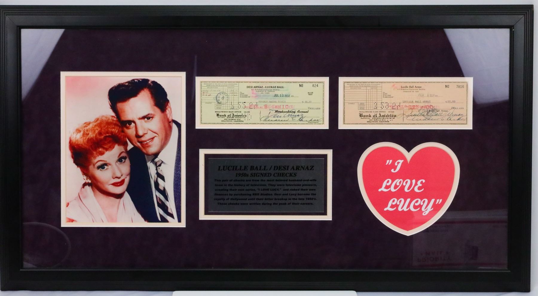 Lucille Ball & Desi Arnaz 1950s Signed Checks