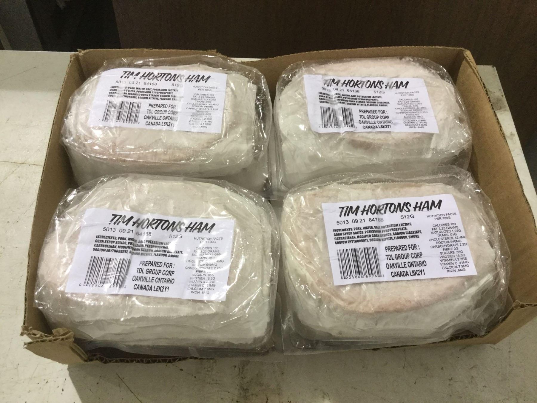 Case of Tim Hortons Ham