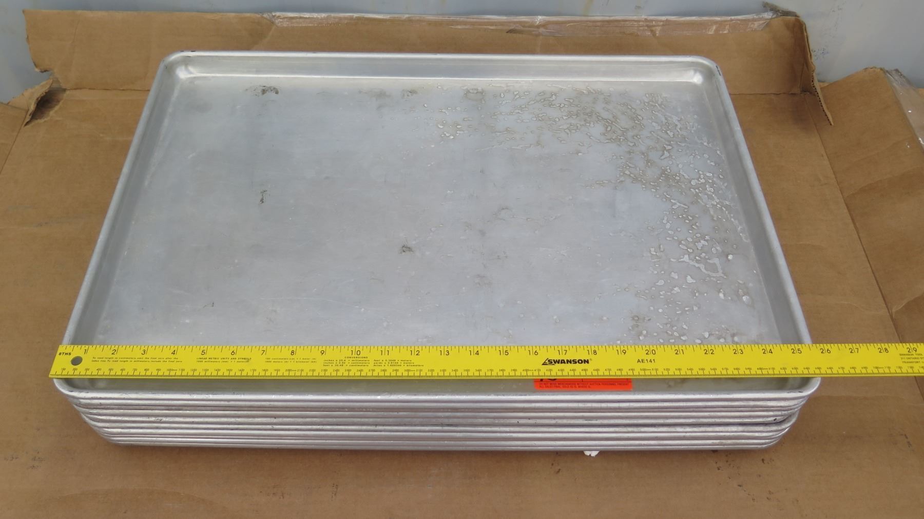 Approx 10 Qty Full Size Sheet Pans Used Approx 10 Qty Full Size Sheet Pans Used