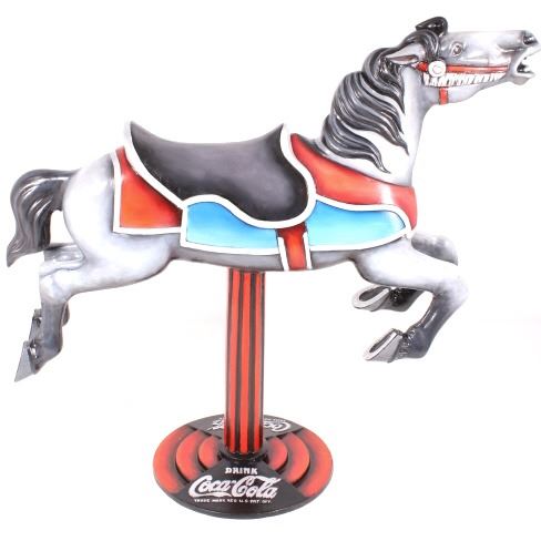 Coca-Cola Cast Aluminum Carousel Horse c.1950