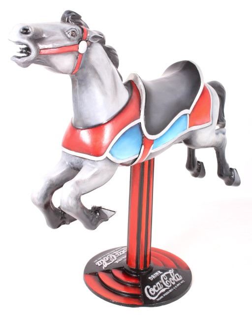 Coca-Cola Cast Aluminum Carousel Horse c.1950