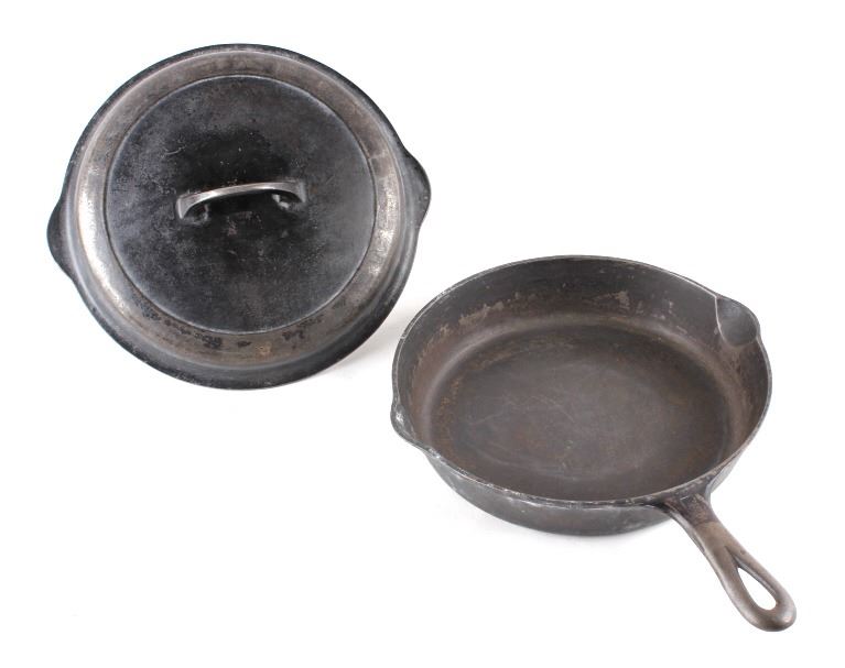 Griswold Number 8 & 9 Cast Iron Skillet w/ Lid