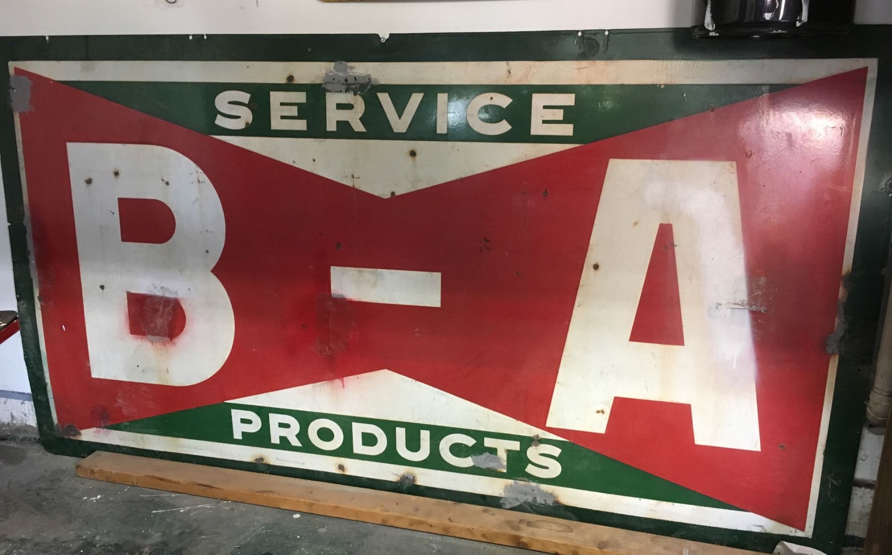 B/A SIGN, DST, 48" X 88", 1940'S