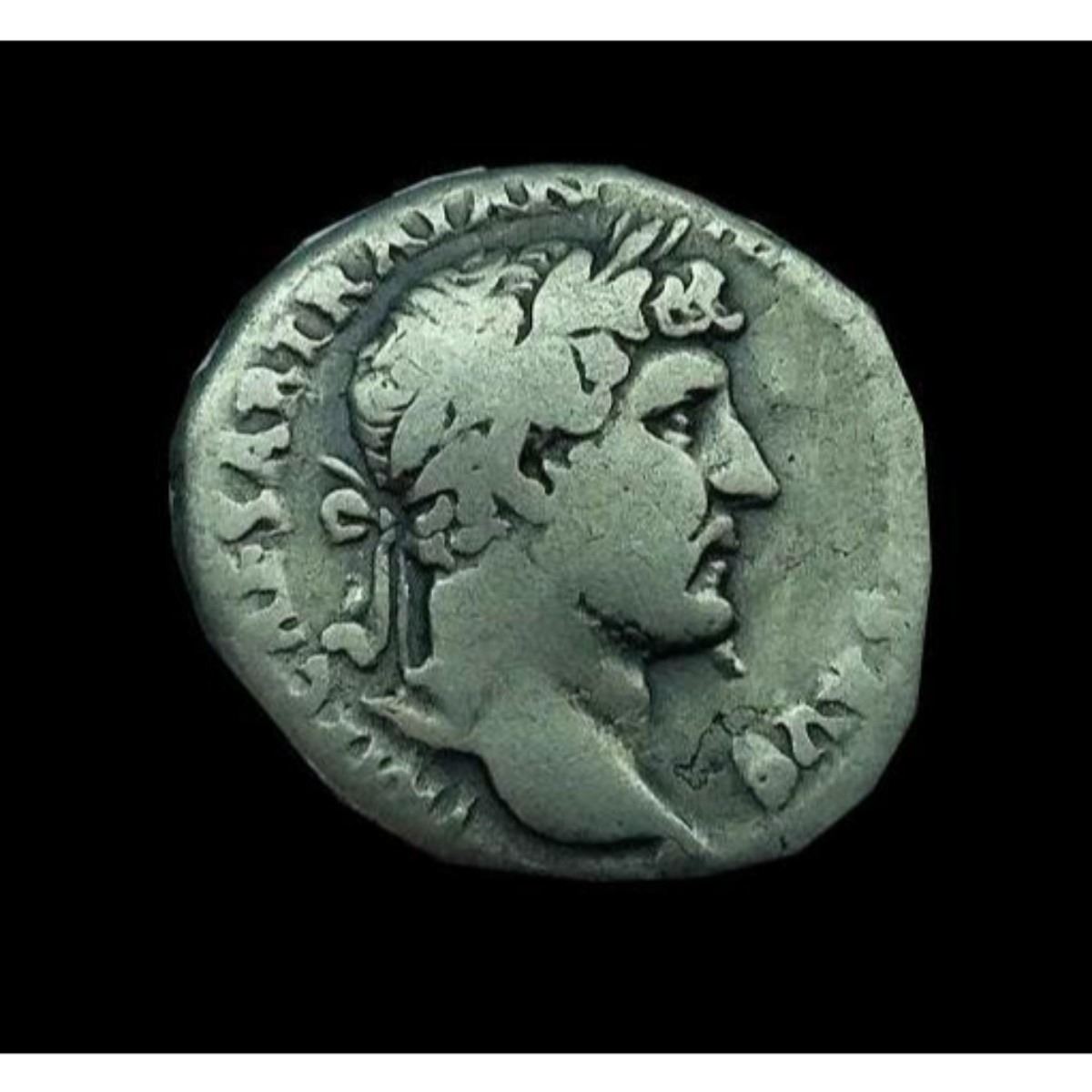 Original Ancient Roman Silver Coin Denarius Hadrianus Hadrian 117-138 Ad.