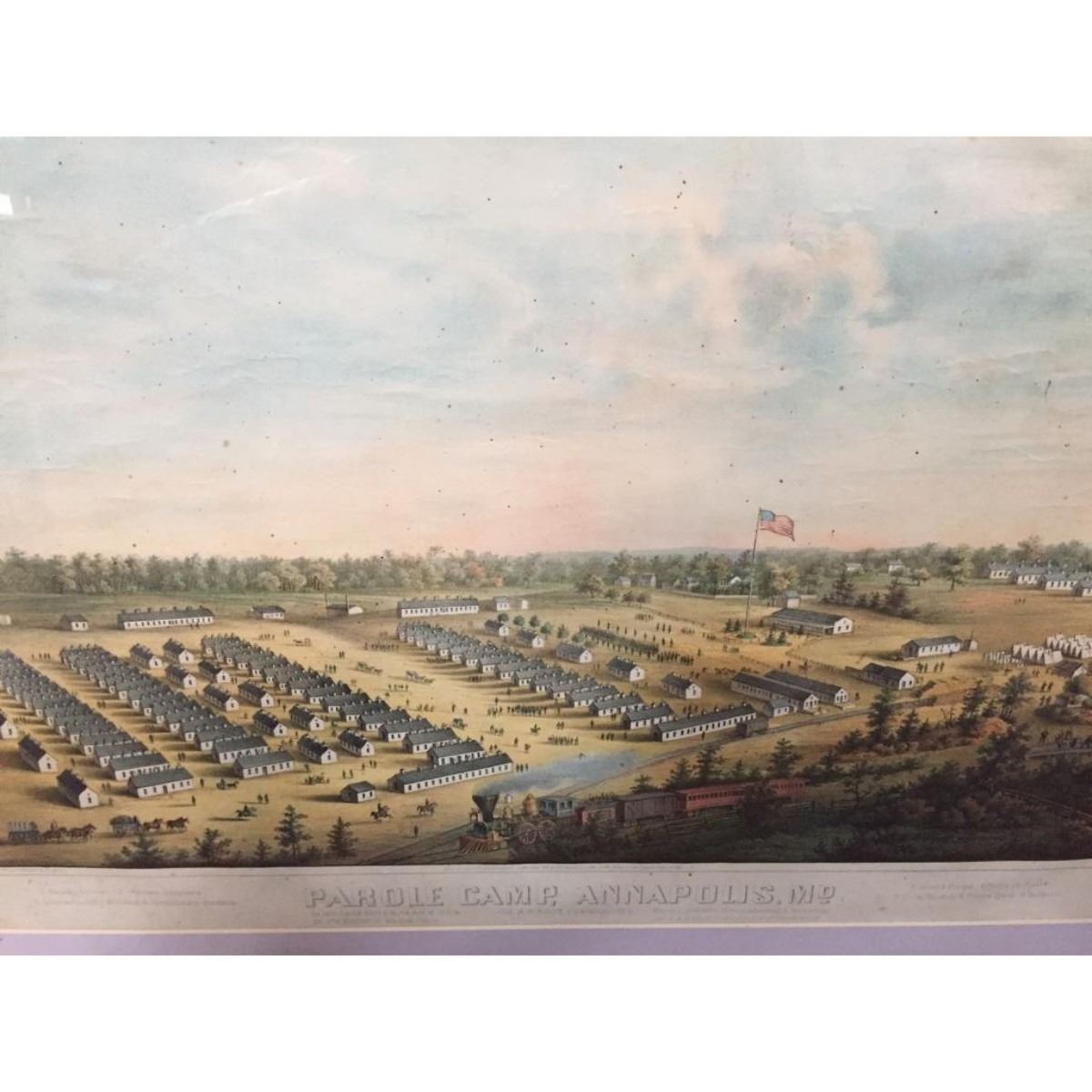 RARE Original1864 Parole Camp Annapolis MD Map