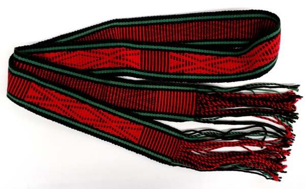 Native American Navajo Hand Woven Wool Dance Sash
