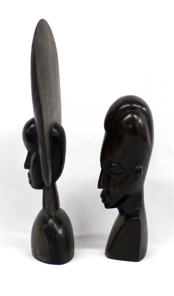 Pair of African Carved Ebony Wood Statues