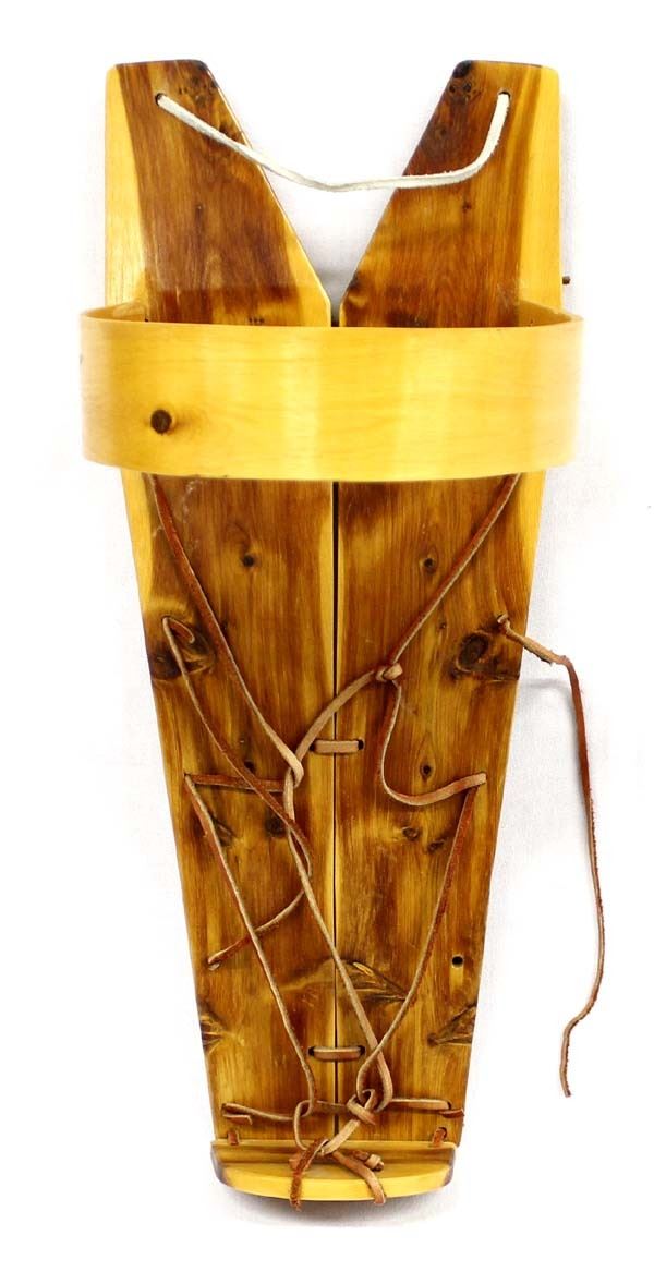 Native American Navajo Cedar Wood Cradle Board