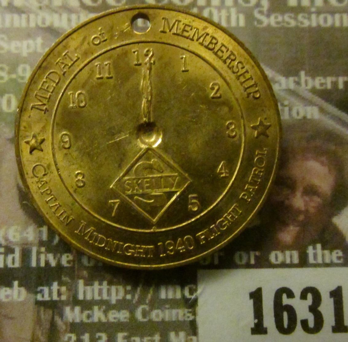 1631 _ Captain Midnight 1940 Flight Patrol Brass Spinner.