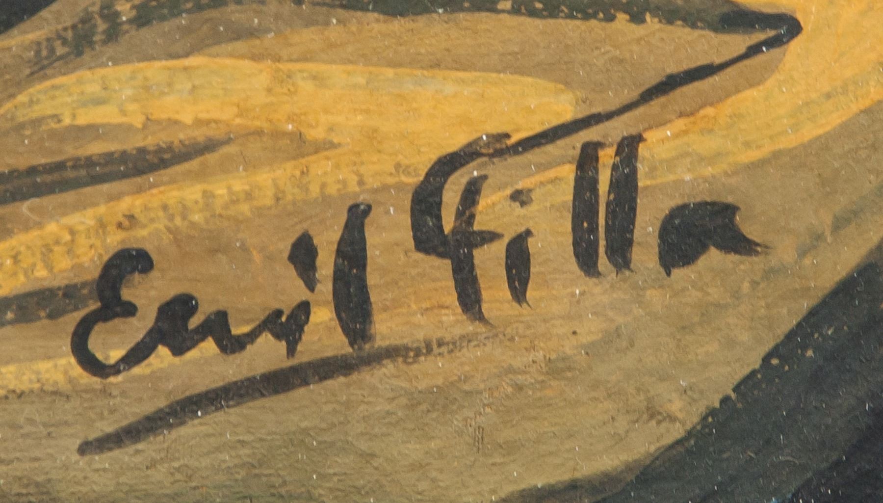 EMIL FILLA Czech 1882-1953 Oil on Canvas Cubist