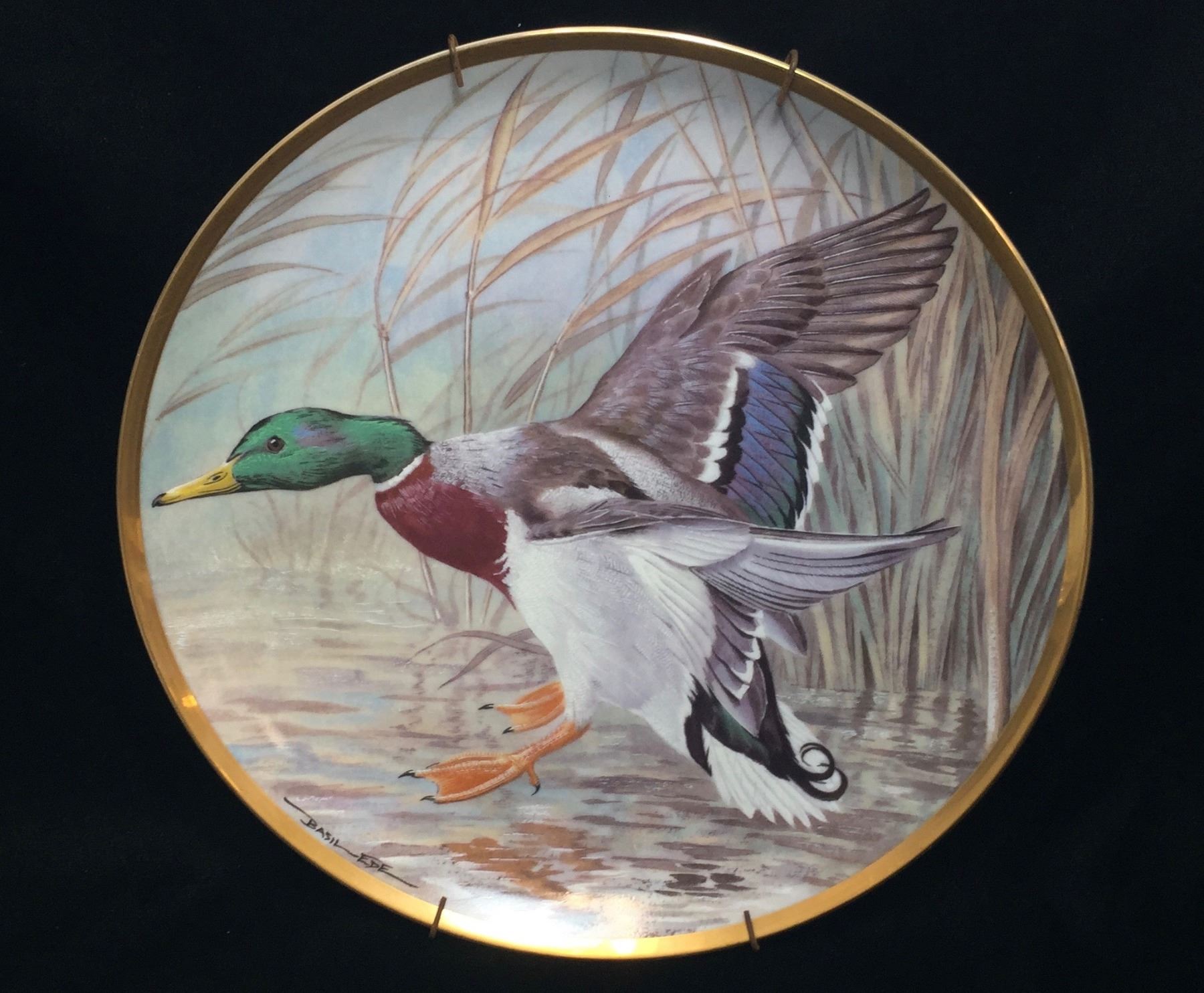 Bart Jerner 1981 Collector Plate 'Water Birds of the World - Mallard'