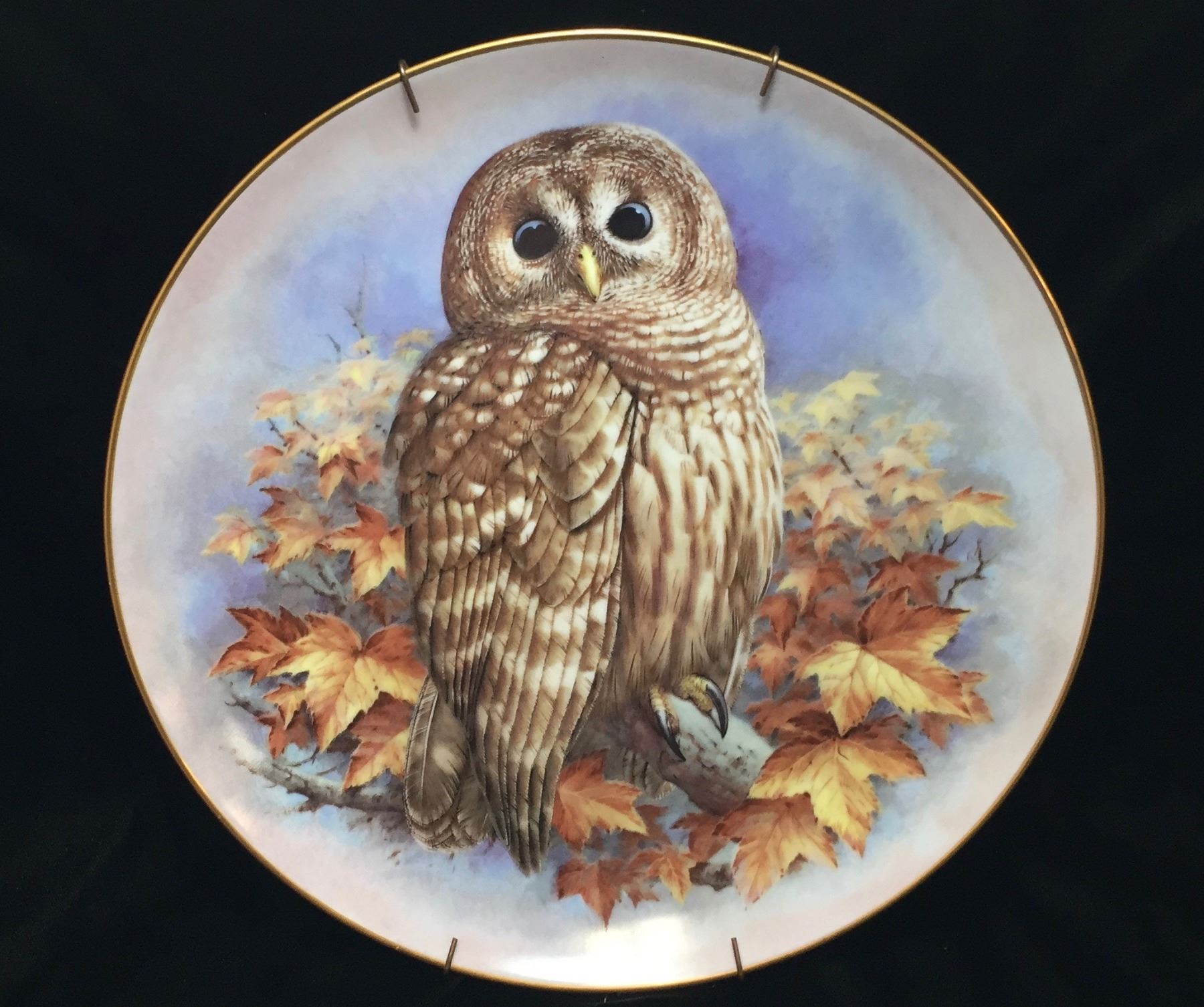 Raymond Watson 1986 Collector Plate 'The Barred Owl'