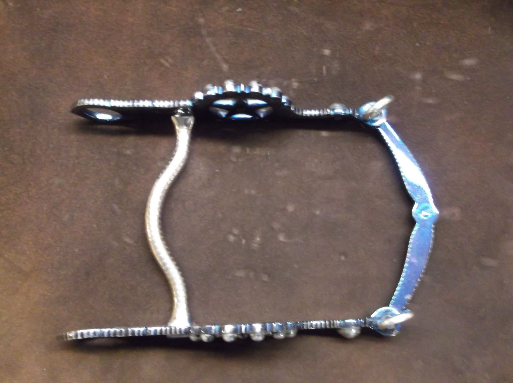 Marked E Garcia Silver Inlaid Bit- Santa Barbara Cheek Curb Mouth- Elko ...