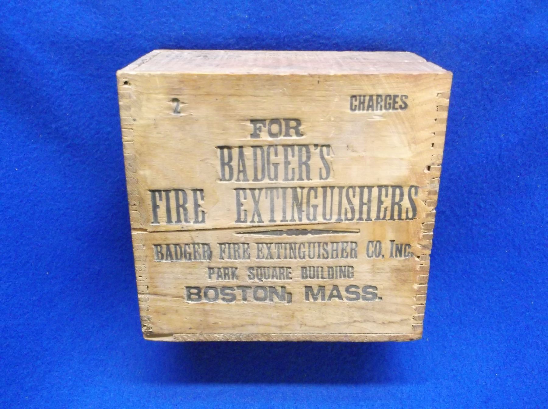 Badgers Fire Extinguisher Box- Boston Mass- 8.5"W X 4.5"D X 8"H
